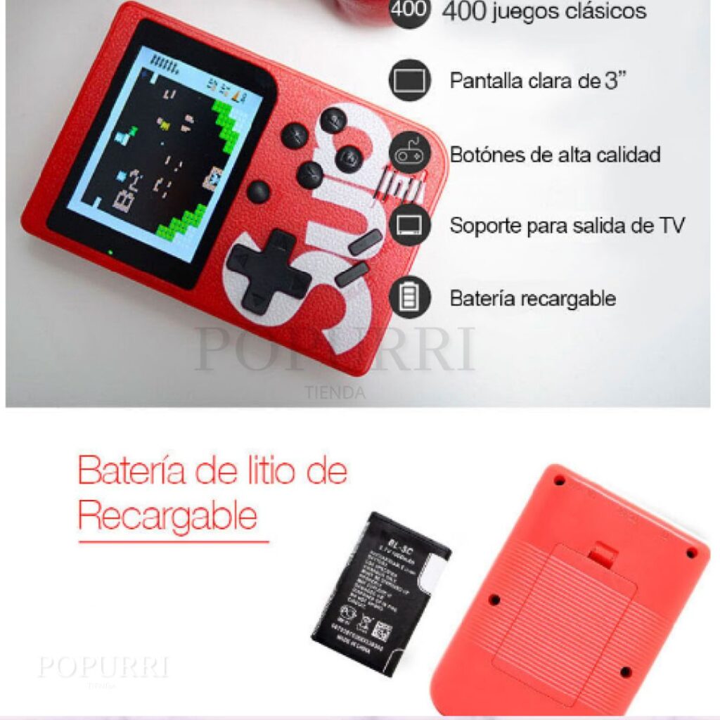Consola 400 Juegos + Jostick + Conexión TV - Popurrí